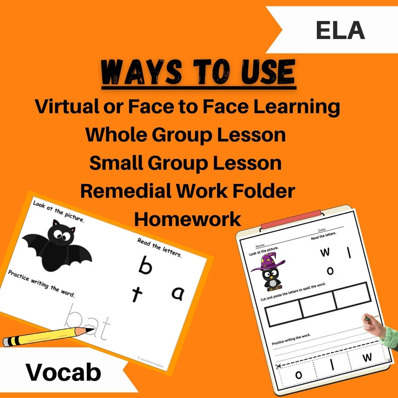 Halloween Sight Word Scramble Worksheets, Flash Cards, Vocabulary ...