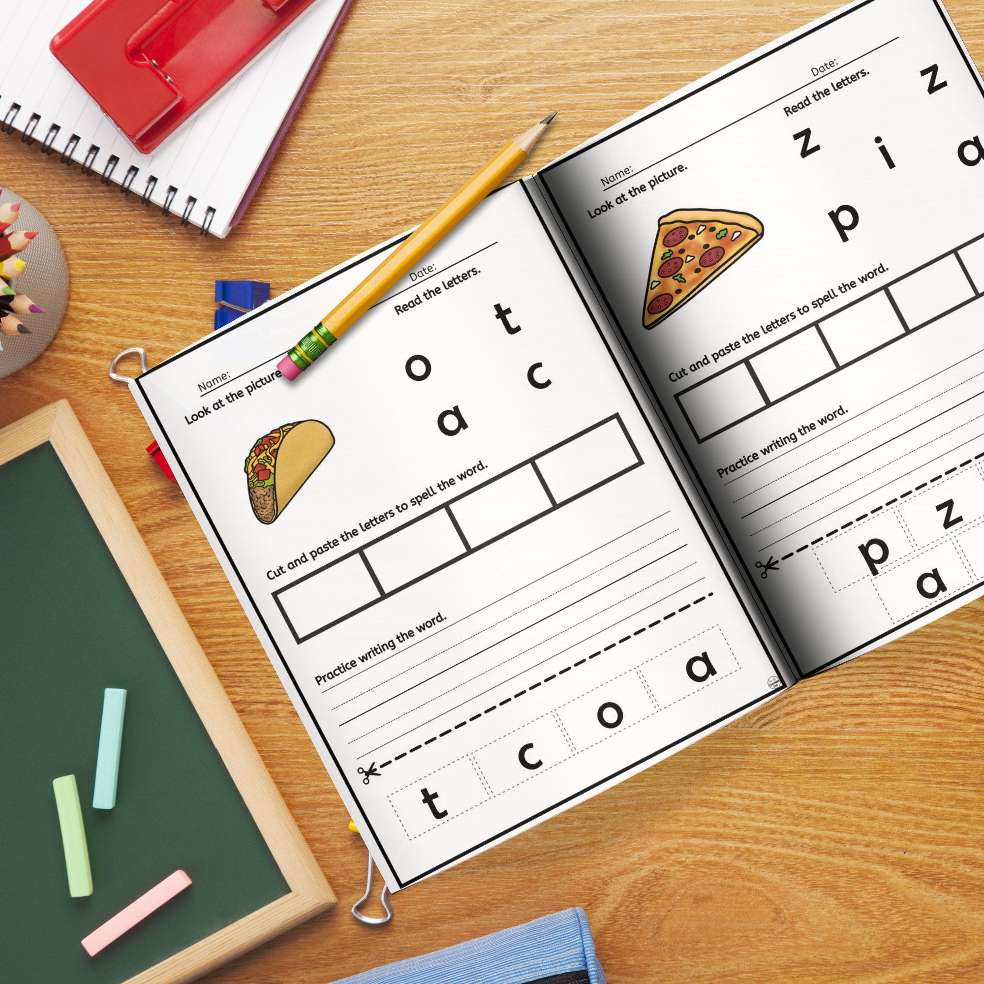 Fast Food Sight Word Printable Worksheets + Task Cards + Word Wall ...