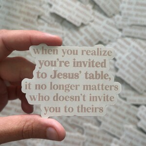 Jesus' Table Invite Vinyl Sticker - Etsy
