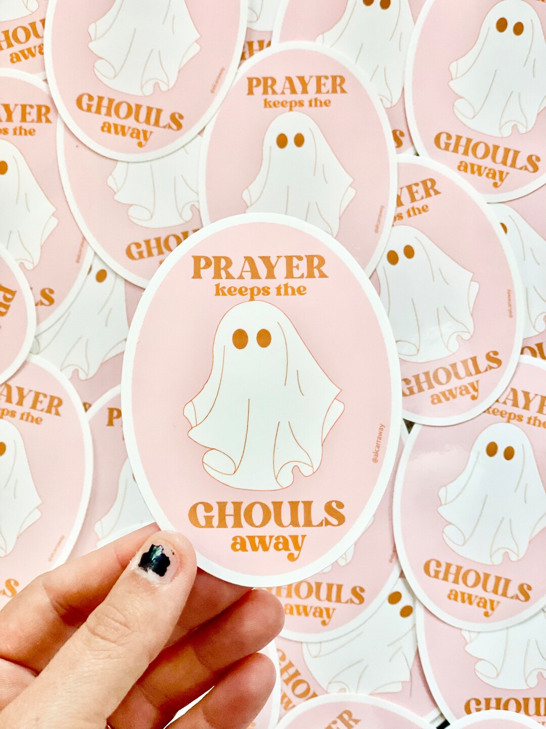 Prayer & Ghost Vinyl Diecut Sticker - Etsy