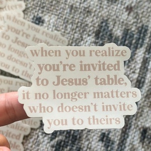 Jesus' Table Invite Vinyl Sticker - Etsy