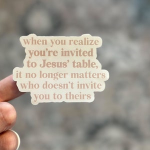 Jesus' Table Invite Vinyl Sticker - Etsy