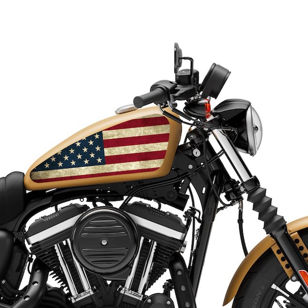 American Flag Motorcycle Tank Decal - Etsy