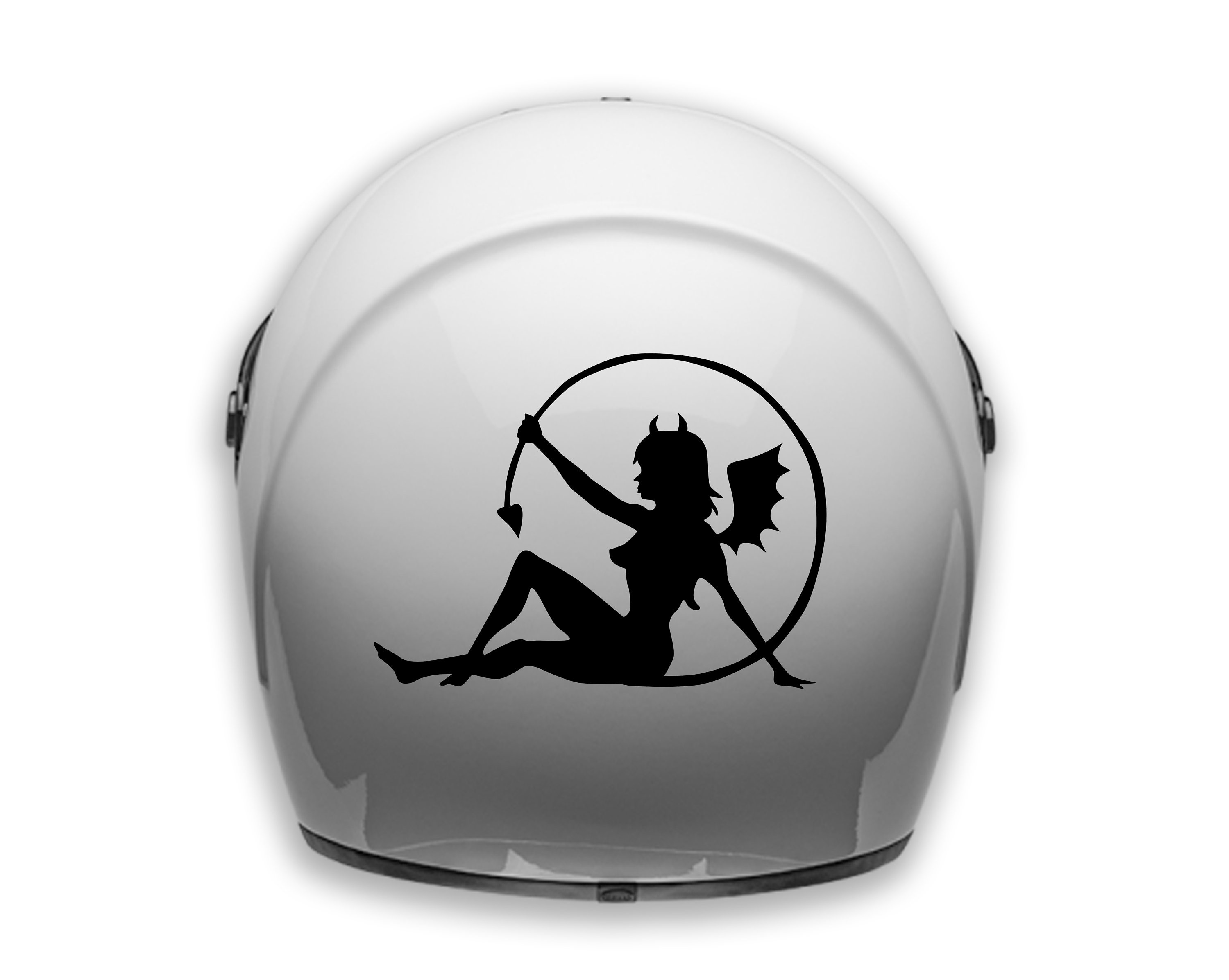 Motorcycle Helmet Sticker / Decal / Waterproof / Devil Girl - Etsy UK
