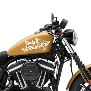 Motorcycle Decal Gas Tank Sticker / Skin Lady Rider Vinyl Bike Decal ...