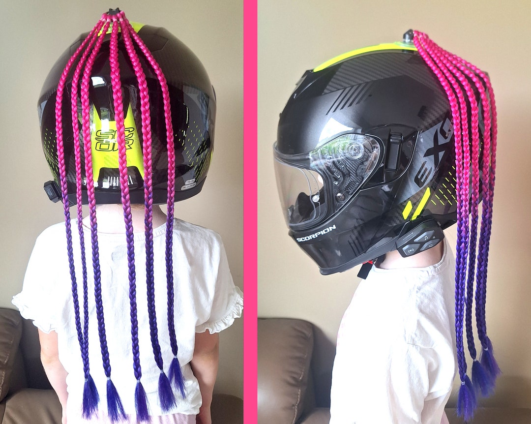 Handmade Braids , Pigtail , Braids for Motorcycle Helmet / Biker ...
