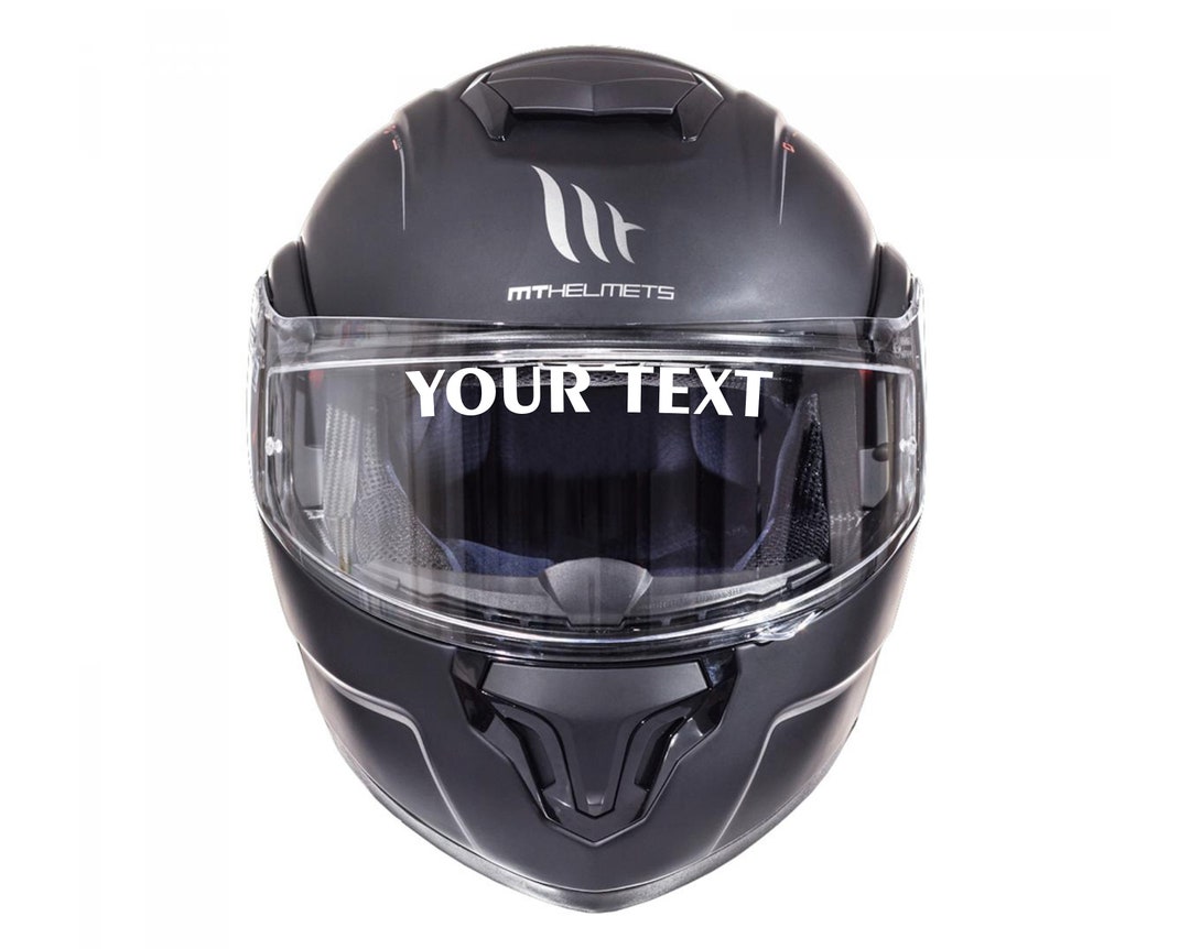 Motorcycle Helmet Sticker / Decal / Waterproof / Custom Text - Etsy