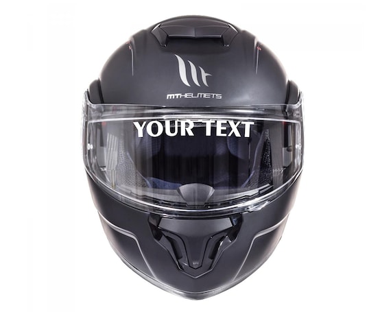 Motorcycle Helmet Sticker / Decal / Waterproof / Custom Text - Etsy