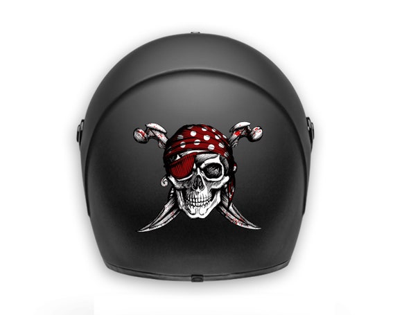 Motorcycle Helmet Sticker / Decal / Waterproof / Pirate Skull | Etsy