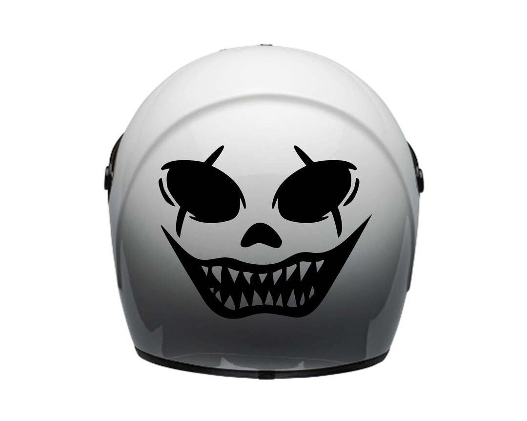 Motorcycle Helmet Sticker / Decal / Waterproof / Evel Smile / Horror - Etsy