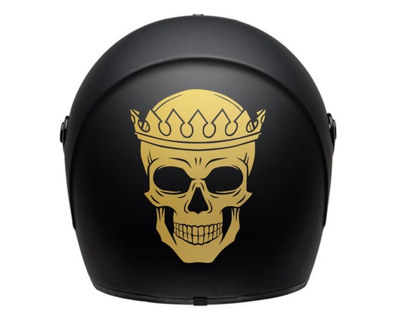 Motorcycle Helmet Sticker / Decal / Waterproof / Skull / Crown | Etsy