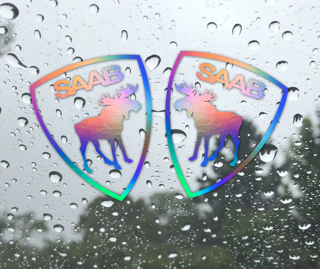Fits for Saab Holographic Sticker / Decal Car Sticker / Saab Moose ...