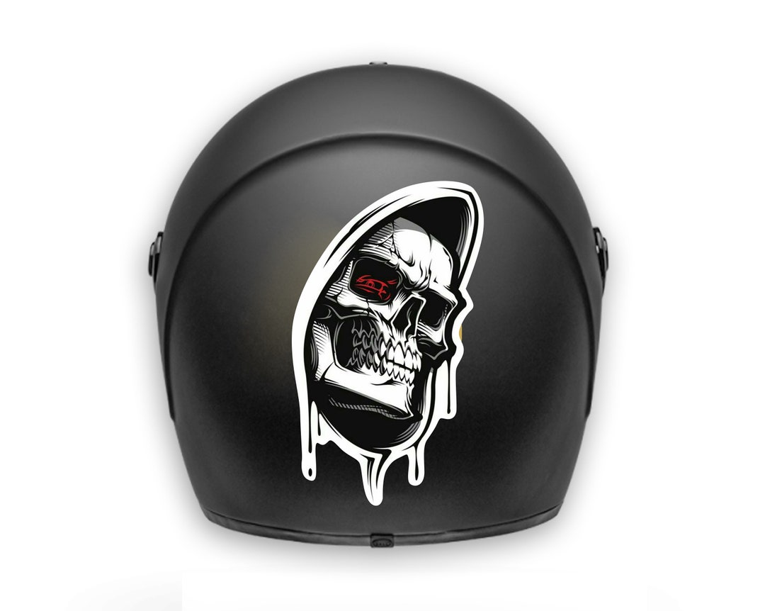 Motorcycle Helmet Decal / Sticker / Waterproof / Cool Skull - Etsy