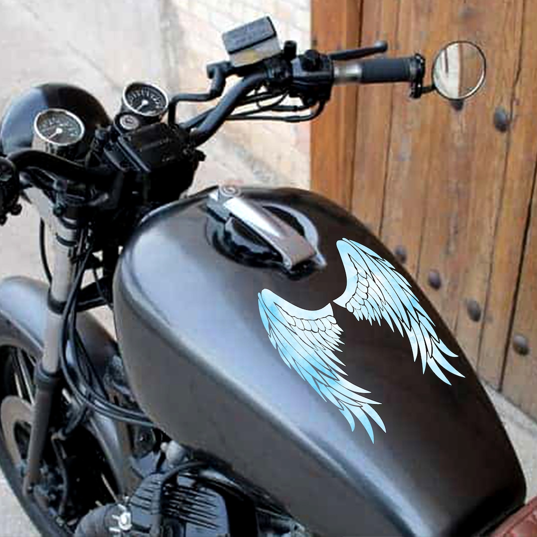 Motorcycle Tank Decal / Sticker 1pcs / Tank Stickers / Angel / Sky Blue ...