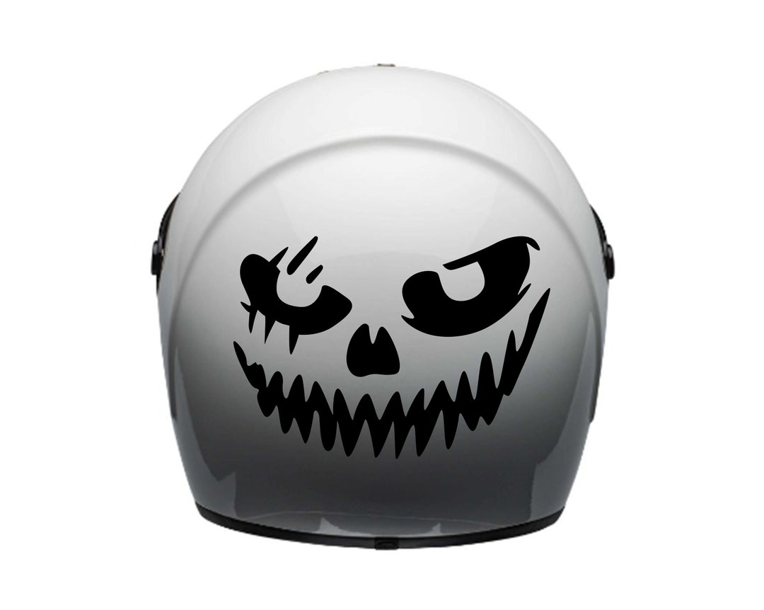 Motorcycle Helmet Sticker / Decal / Waterproof / Evel Smile / Horror - Etsy