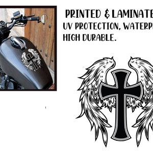 Motorcycle Tank Decal / Sticker 1pcs / Tank Stickers Cross / Angel - Etsy