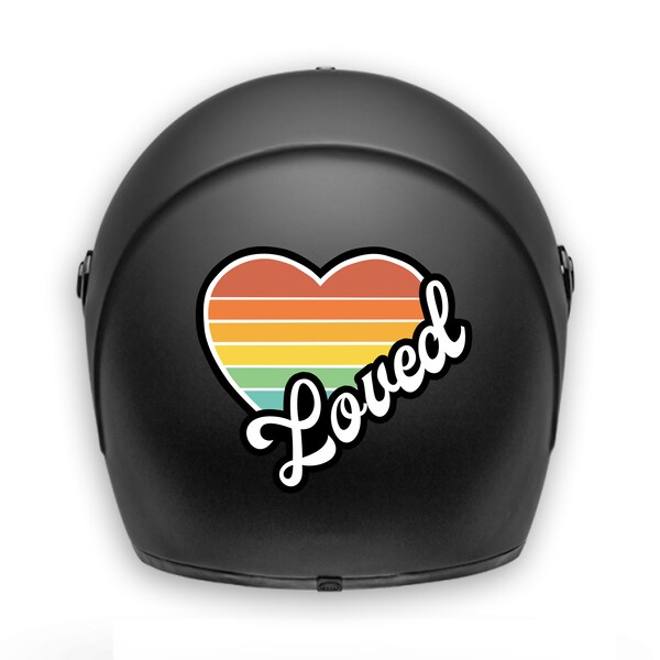 Retro Motorcycle Helmet Decal - Etsy
