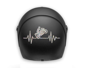 Motorcycle Heartbeat Sticker - Etsy