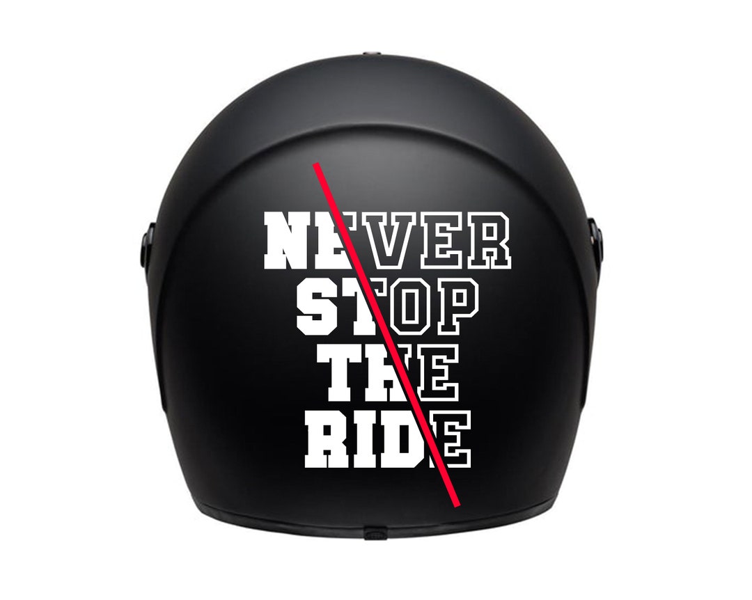 Motorcycle Helmet Sticker / Decal / Waterproof / Adventure / Never Stop ...