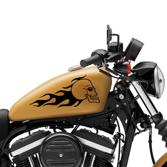 Motorcycle Decal Gas Tank Sticker / Skin Skull Vinyl Bike - Etsy