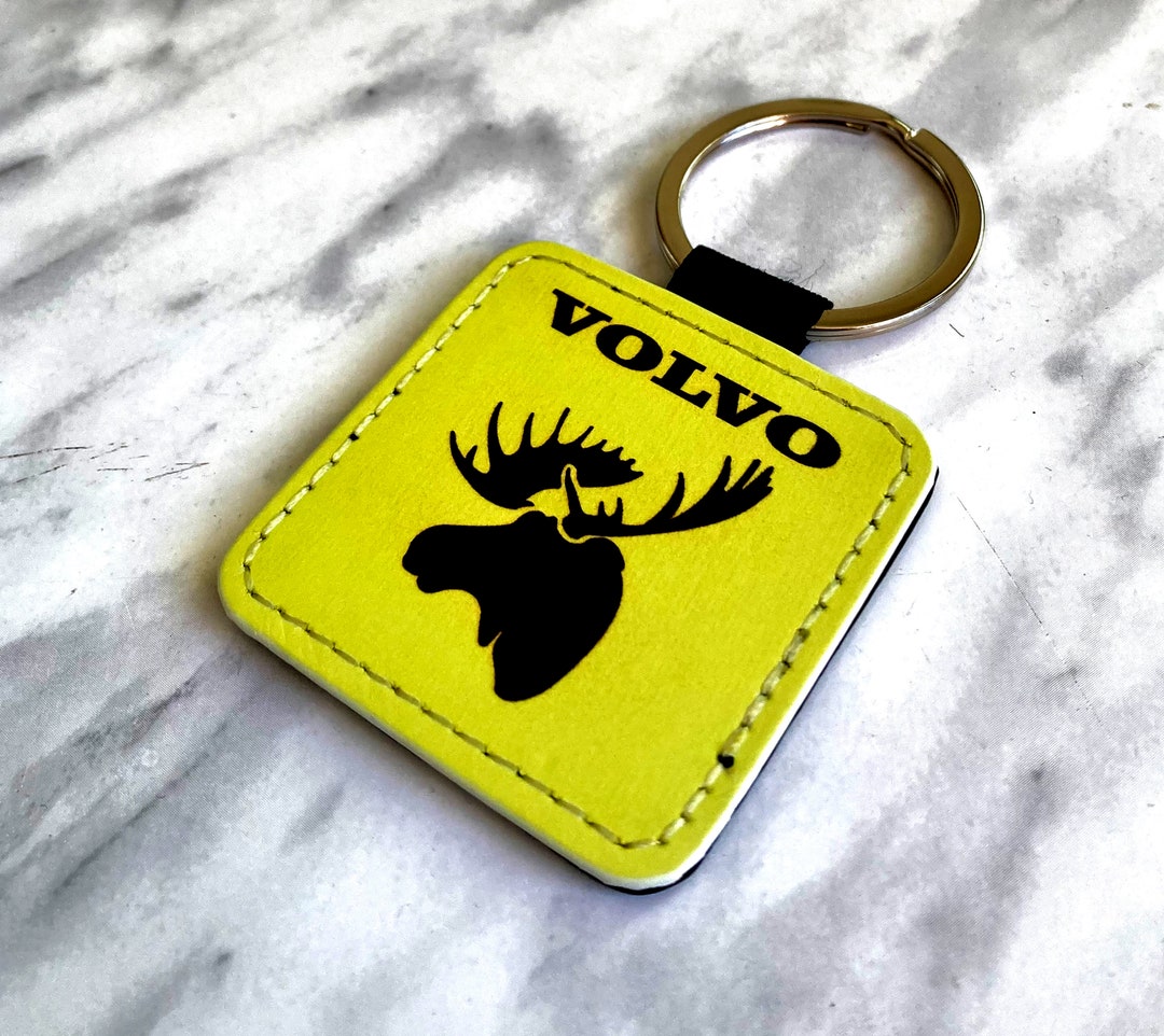 Volvo Owner Keychain Leather Keychain Moose Head Volvo Fan Gift