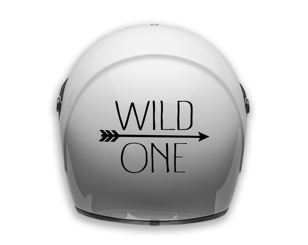 Motorcycle Helmet Sticker / Decal / Waterproof / Wild One - Etsy