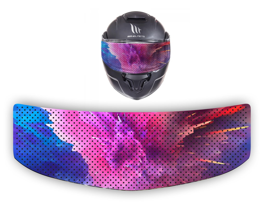 Motorcycle Helmet Sticker Perforated Visor Tint Shield , Decal , Glass ...