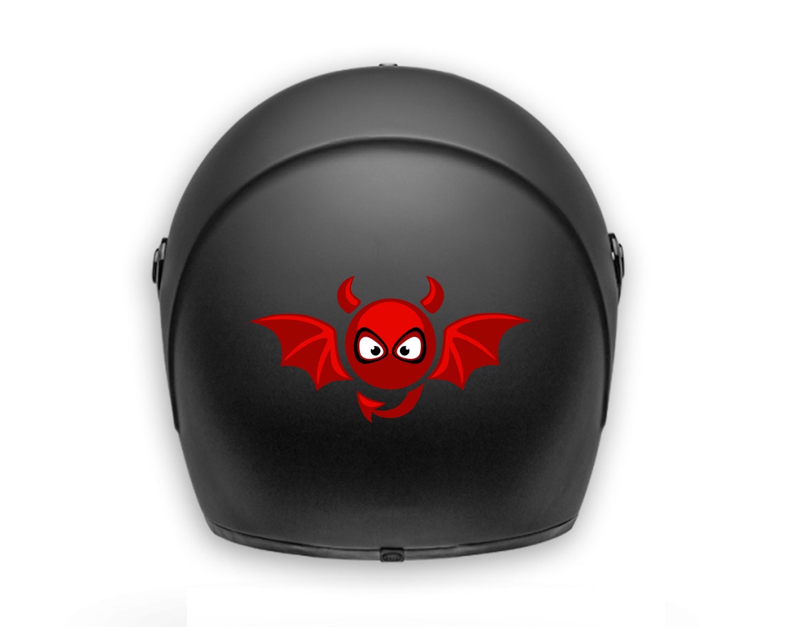 Motorcycle helmet decal / sticker / waterproof / devil | Etsy