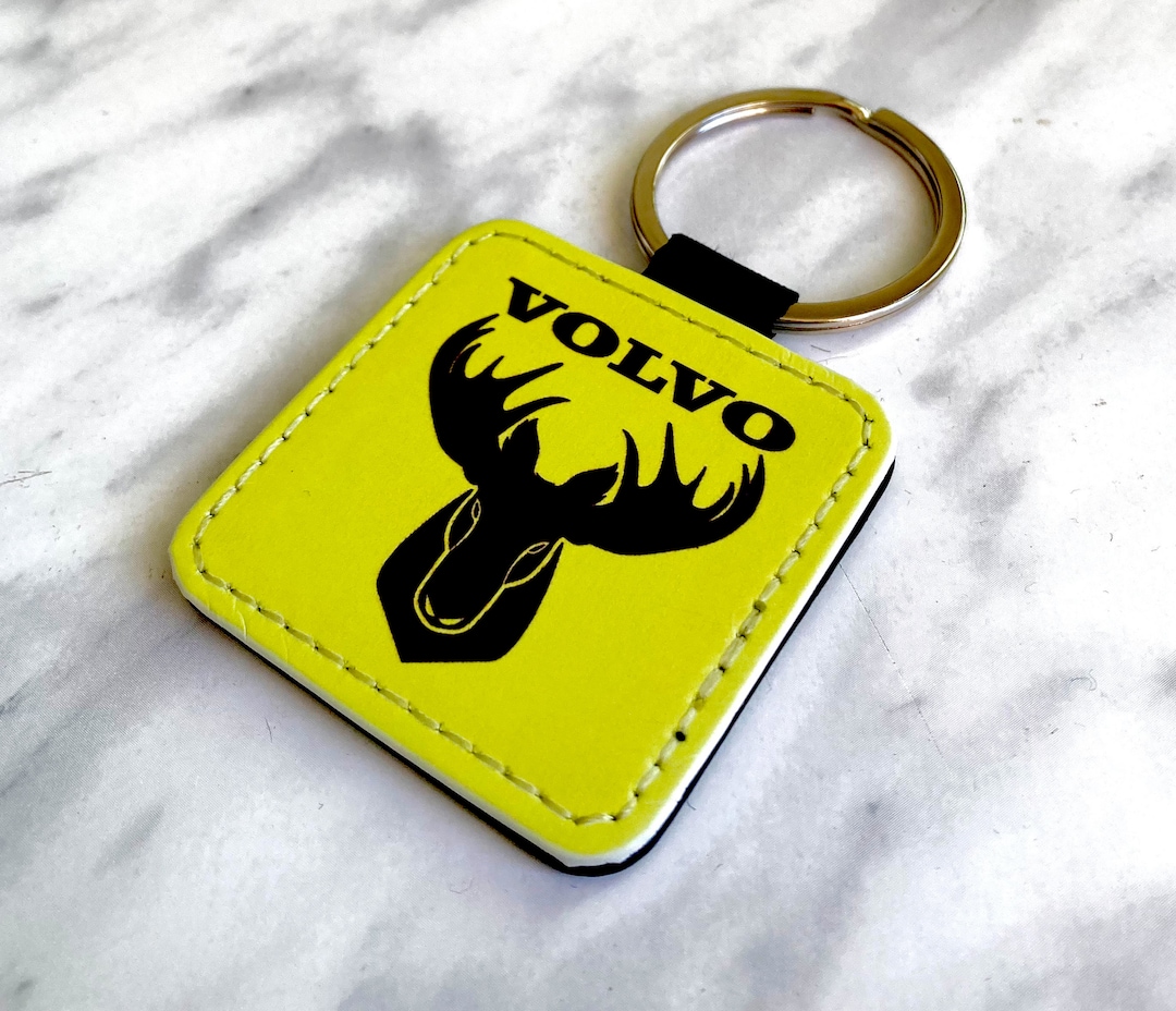 Volvo Owner Keychain / Leather Keychain / Moose Head / Volvo Fan Gift ...