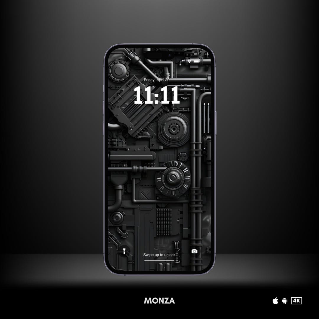 Mechanical Internal iPhone Wallpaper | Futuristic 4K Digital Art ...