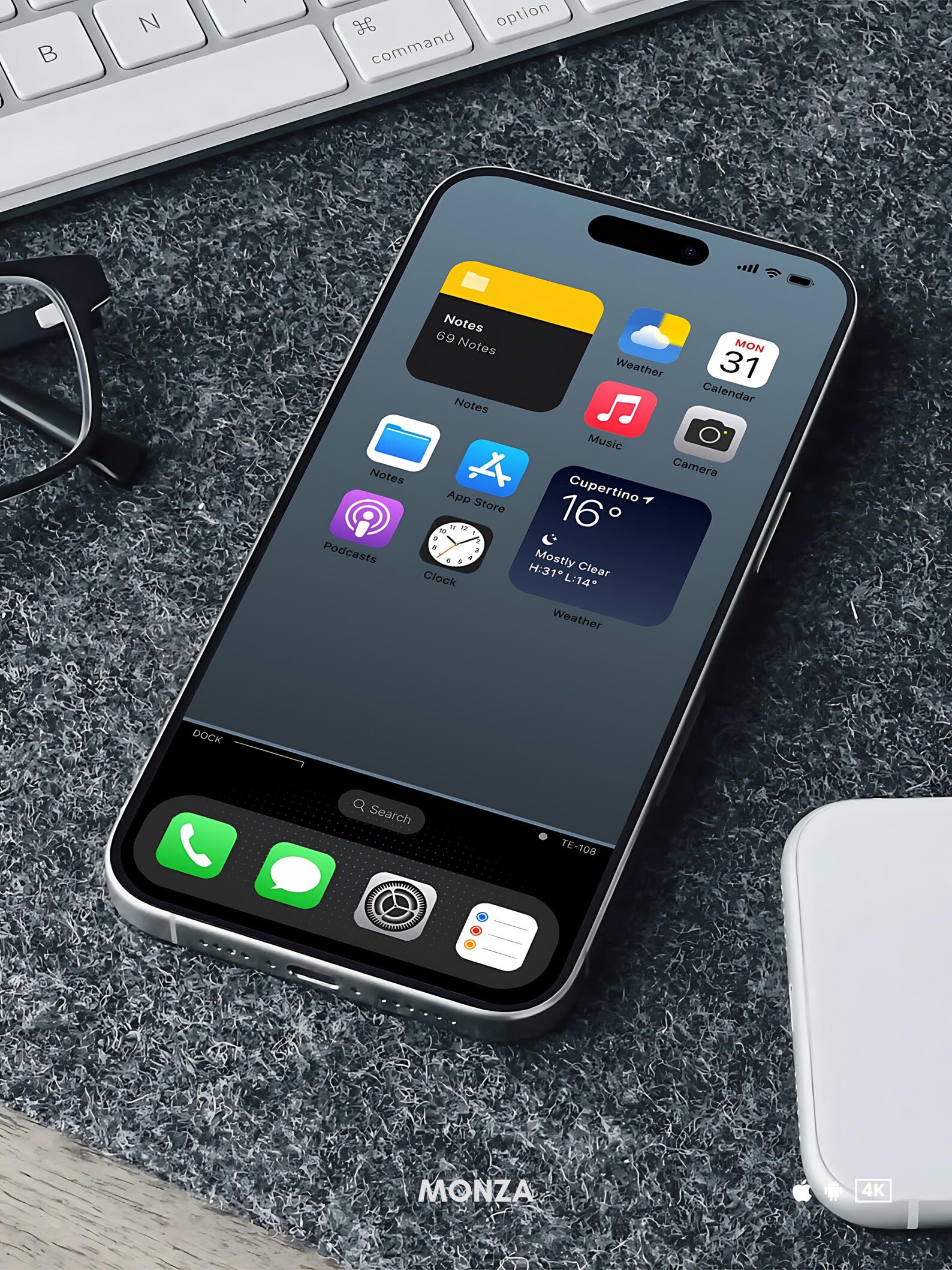 Titanium iPhone Imac Wallpaper Set | Mobile Wallpaper | Minimalist ...