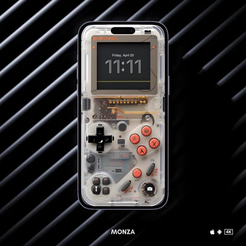 Retro Gameboy iPhone Wallpaper | 4K Mobile Lock Screen (digital Art) - Etsy