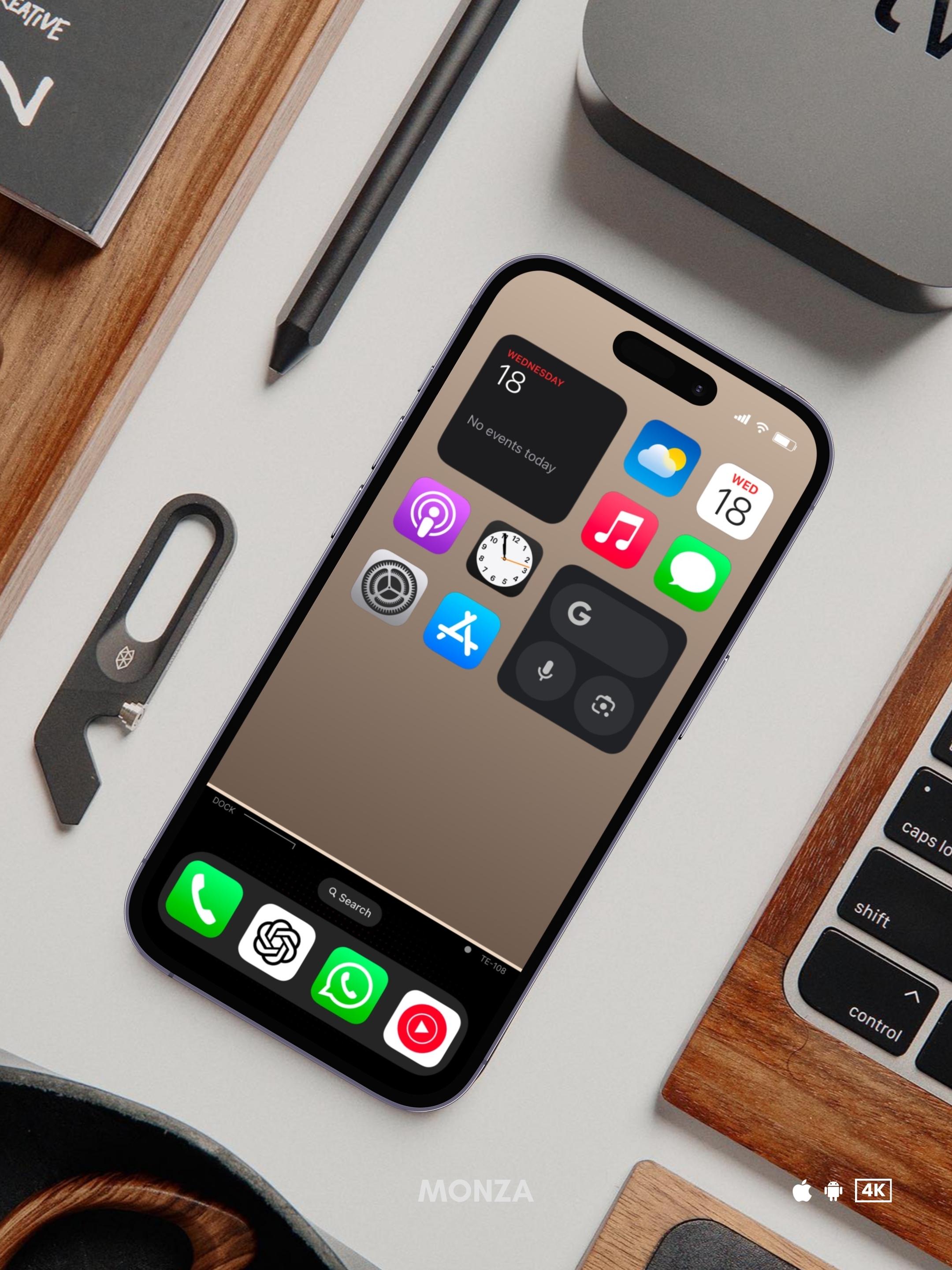 Titanium iPhone Wallpaper | Mobile Wallpaper | Minimalist Wallpaper ...