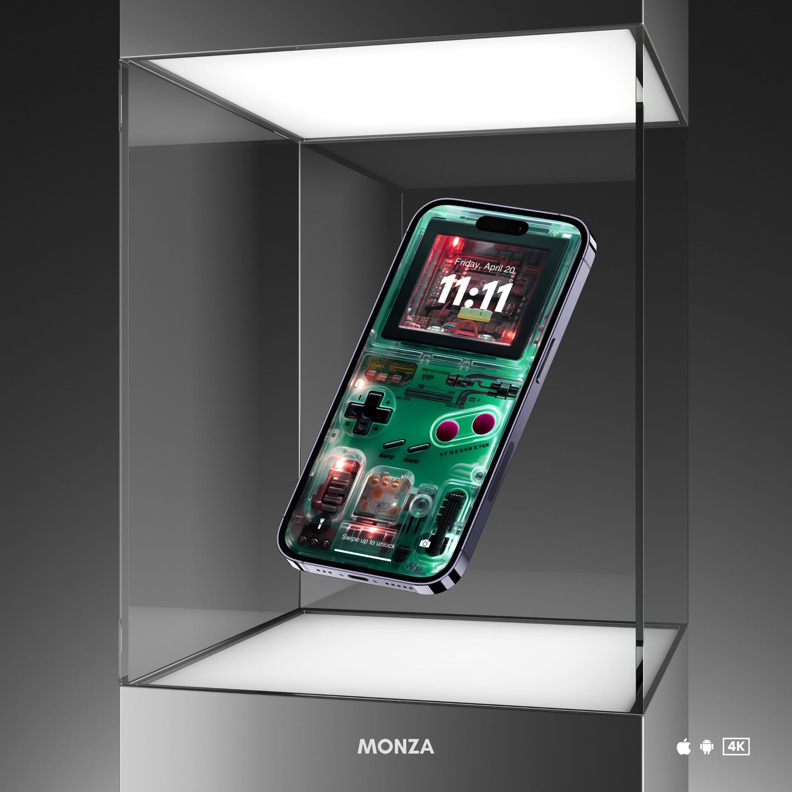 4k Ultra-realistic Retro Gameboy iPhone Wallpaper Mobile Wallpaper Lock ...