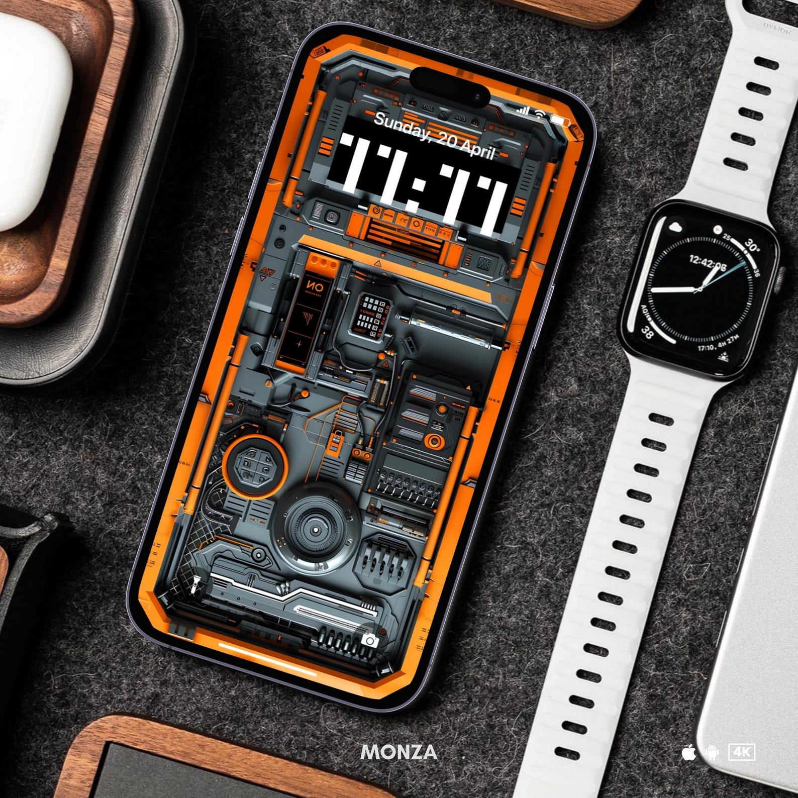 Mechanical iPhone Wallpaper | Internal Tech Art Lock Screen (digital ...