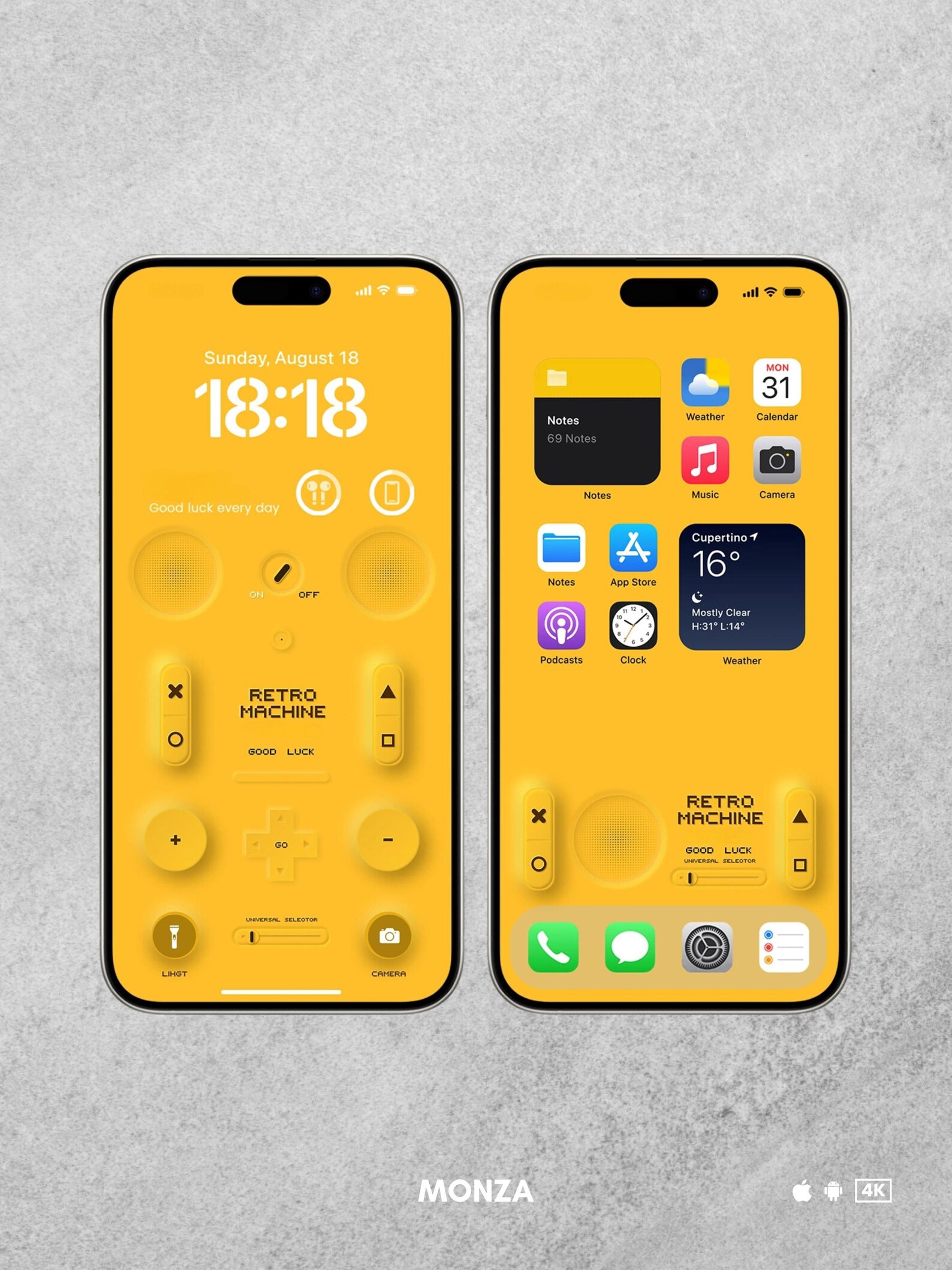Retro Machine iPhone Wallpaper | Mobile Wallpaper | Minimalist ...
