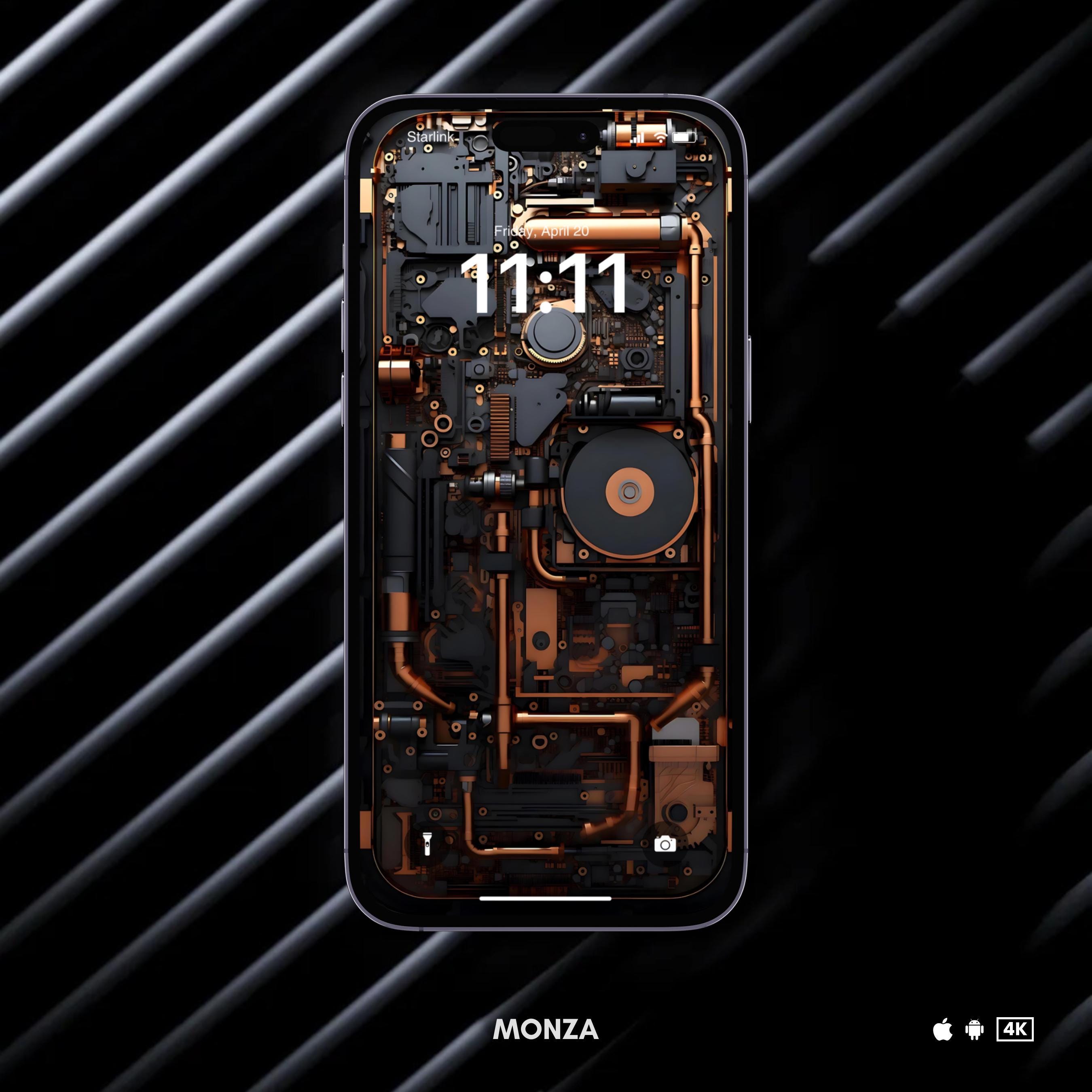 Mechanical iPhone Wallpaper | Futuristic Tech Art (digital Download) - Etsy