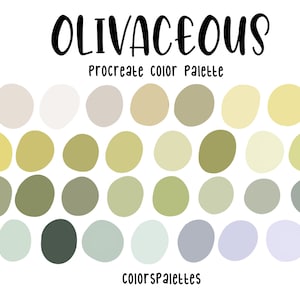 Olivaceous Procreate Color Palette / Colorspalettes™ - Etsy