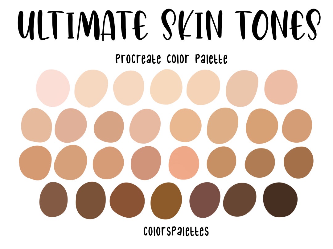 Ultimate Skin Tones Procreate Color Palette / Colorspalettes™ - Etsy