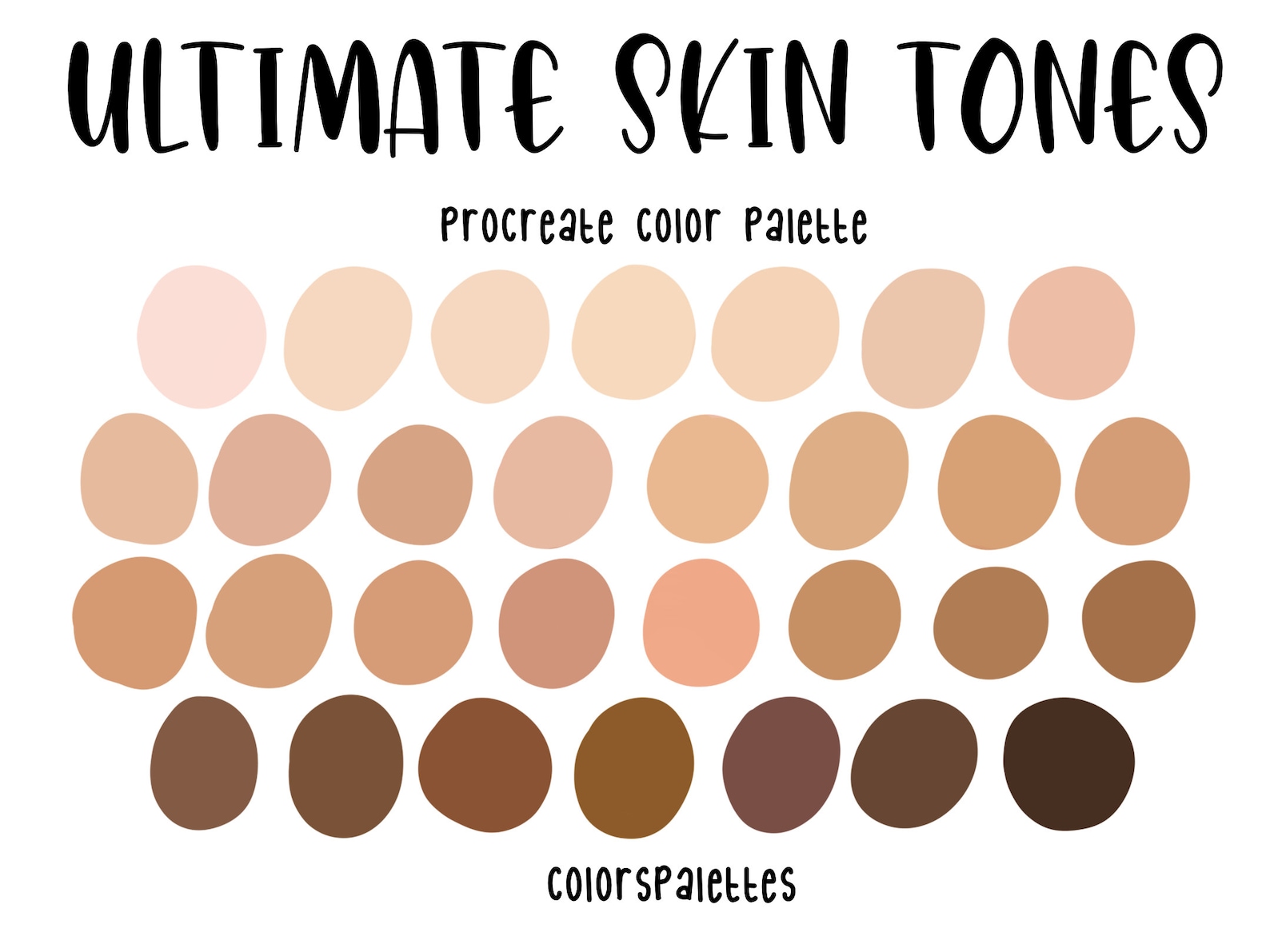 Tonos De Piel Definitivos Procrear Paleta De Colores Etsy España