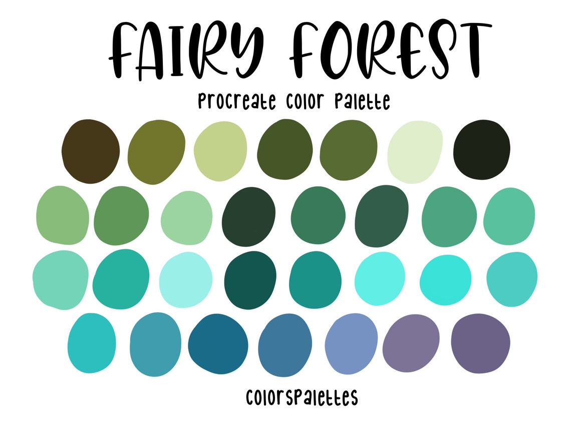 Fairy Forest Procreate Color Palette / Colorspalettes™ - Etsy Fairy Forest Procreate Color Palette / Colorspalettes™ - Etsy