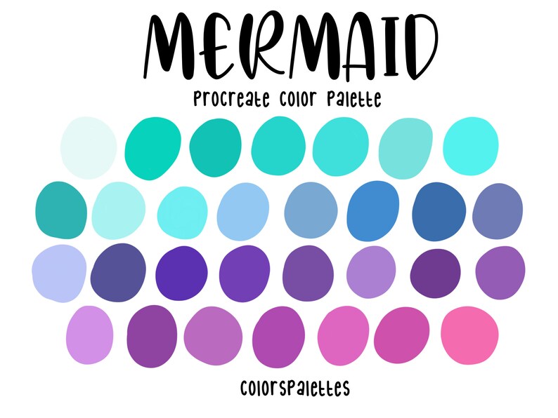 Mermaid Procreate Color Palette / Colorspalettes™ | Etsy