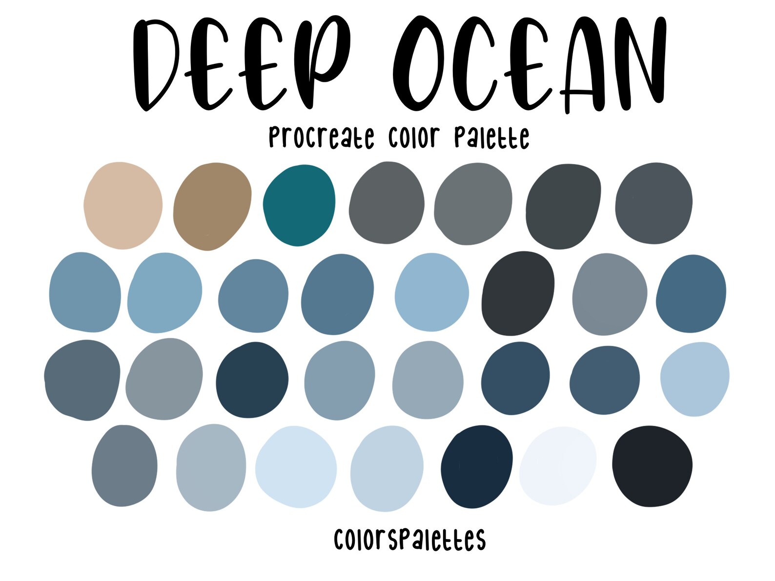 Deep Ocean Procreate Color Palette / Colorspalettes™ - Etsy