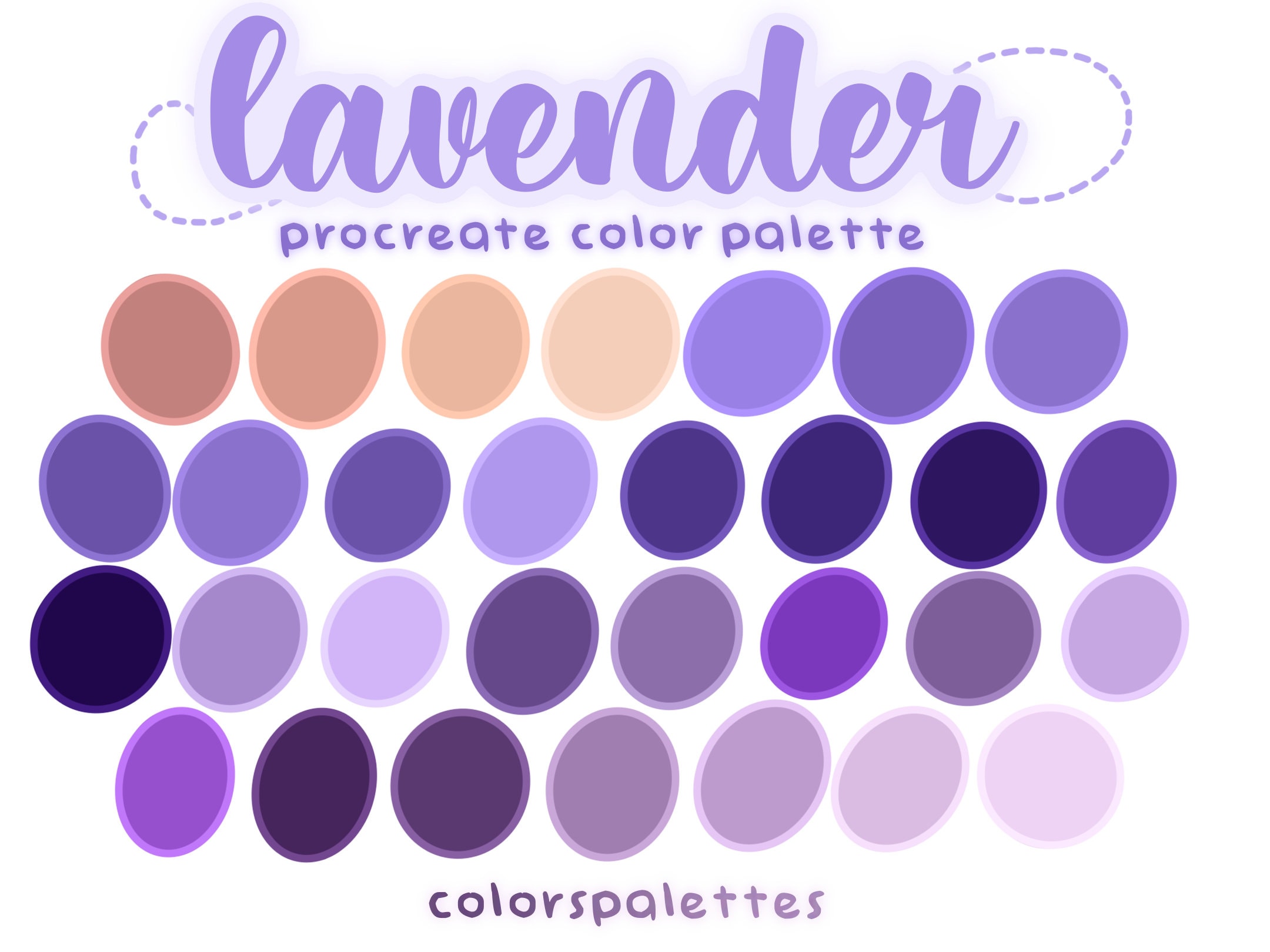 Lavender Procreate Color Palette Colorspalettes™ Etsy