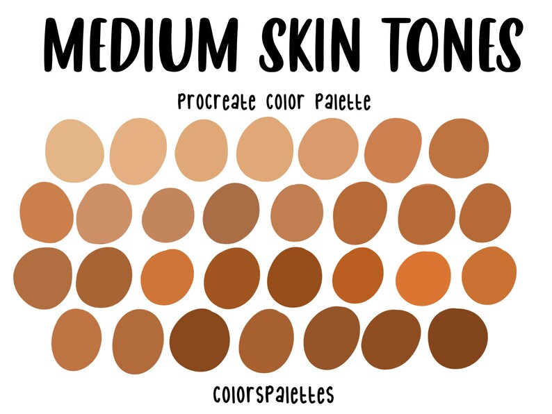 Ultimate Skin Tones Procreate Color Palette Pack Colorspalettes™ Etsy