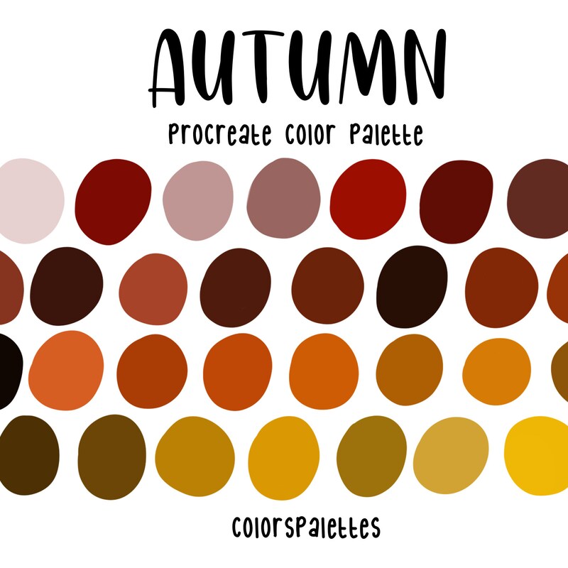 Fall Color Pallette - Etsy