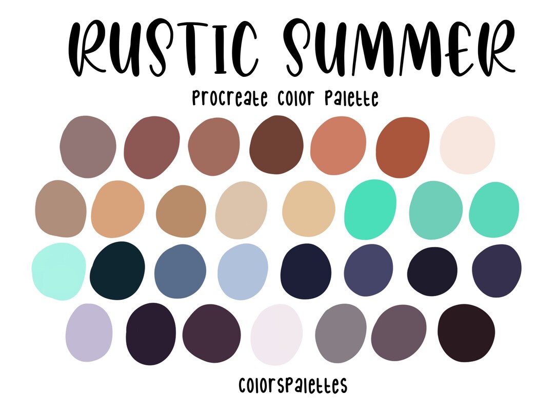 Rustic Summer Procreate Color Palette / Colorspalettes™ - Etsy