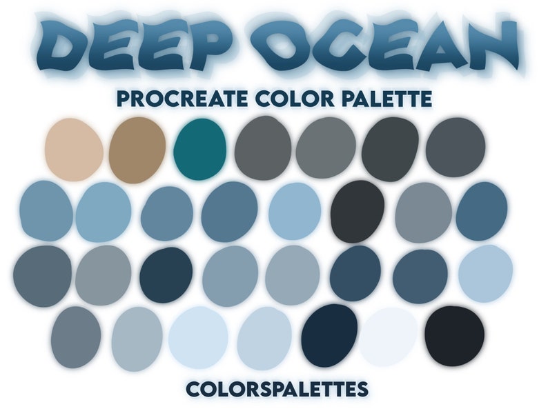 Deep Ocean Procreate Color Palette / Colorspalettes™ - Etsy Deep Ocean Procreate Color Palette / Colorspalettes™ - Etsy