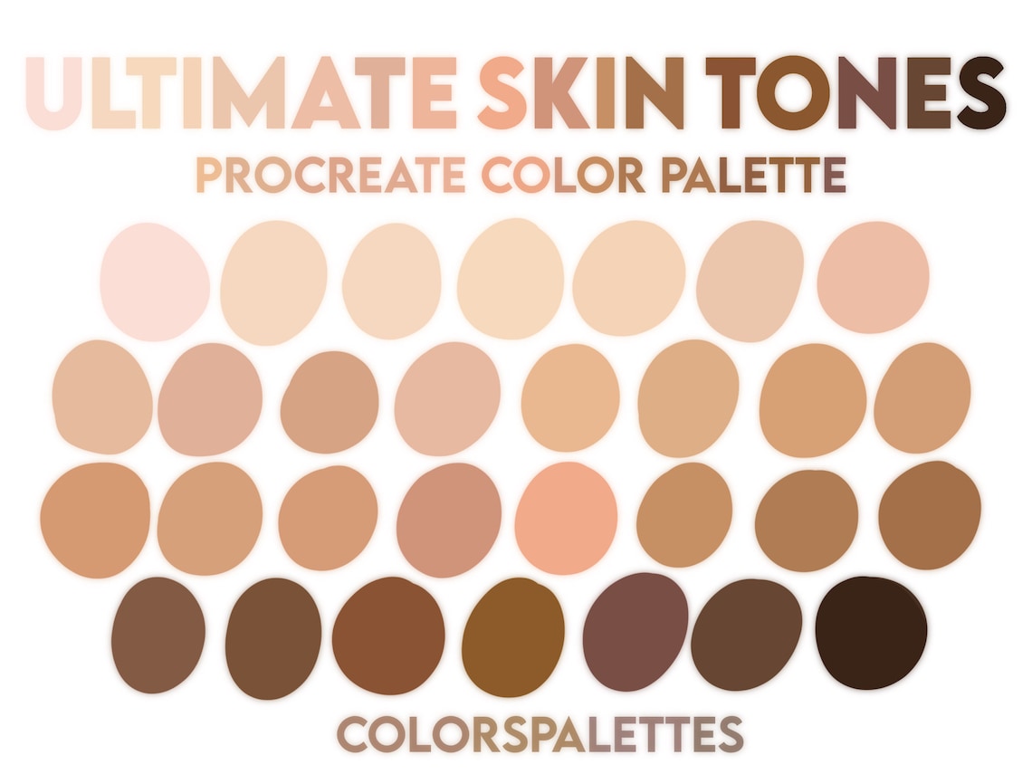 Ultimate Skin Tones Procreate Color Palette / Colorspalettes™ - Etsy