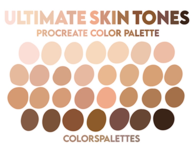 Ultimate Skin Tones Procreate Color Palette / Colorspalettes™ - Etsy